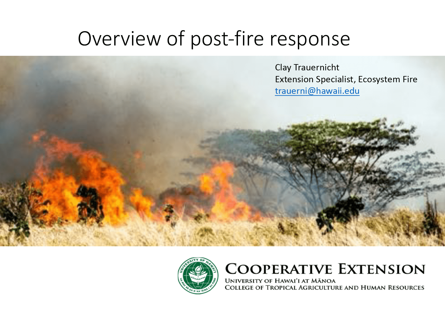 Slide Presentation: Overview of Post Fire Response | Pacific Fire Exchange