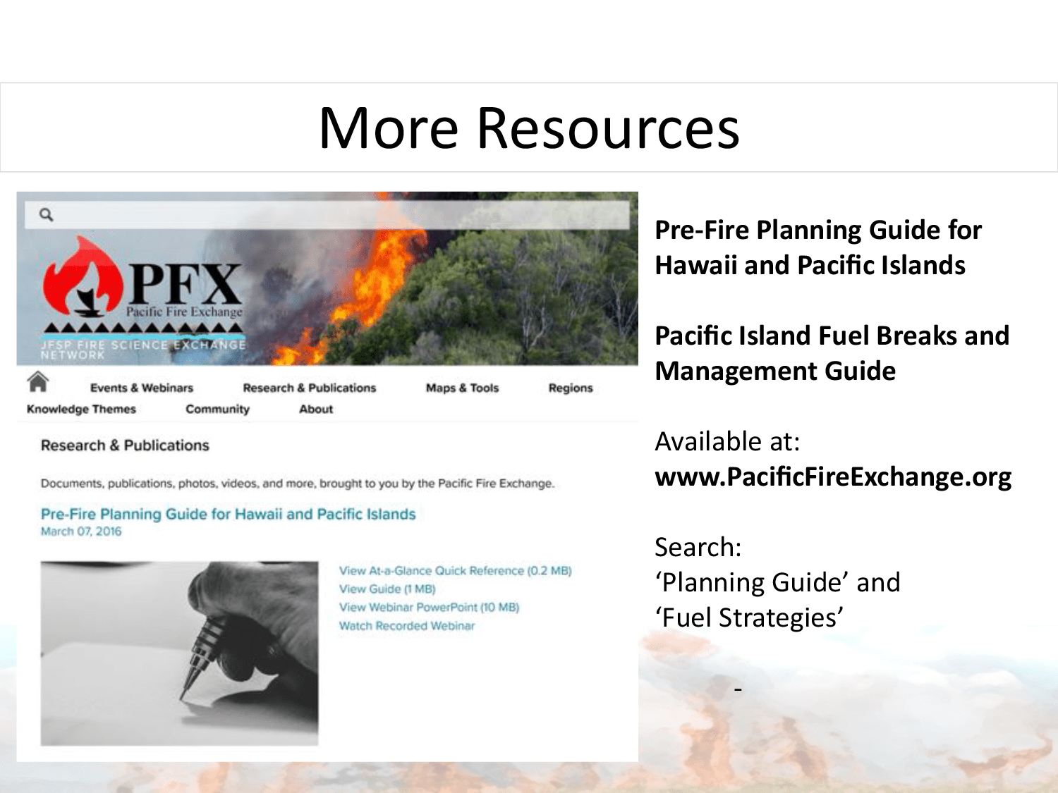 Slide Presentation: Overview of Post Fire Response | Pacific Fire Exchange